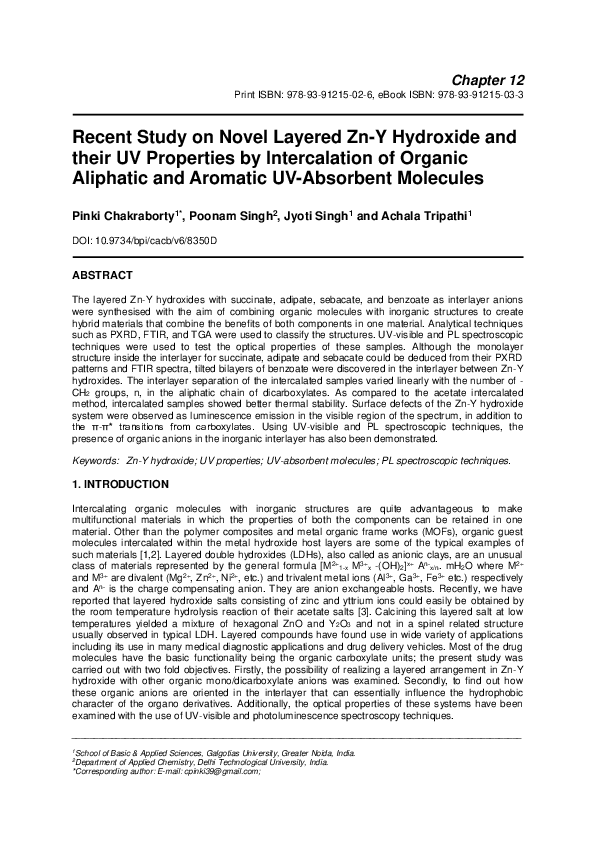 (PDF) Current Advances in Chemistry and Biochemistry Vol. 5
