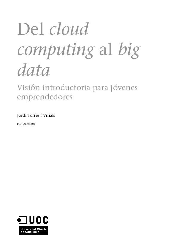 (PDF) Del Cloud Computing al Big Data