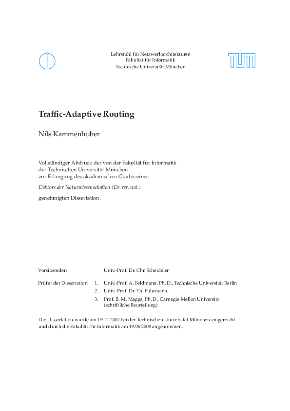 (PDF) Traffic-adaptive routing