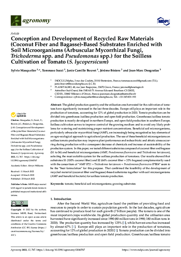 (PDF) Conception and Development of Recycled Raw Materials (Coconut Fiber and Bagasse)-Based ...