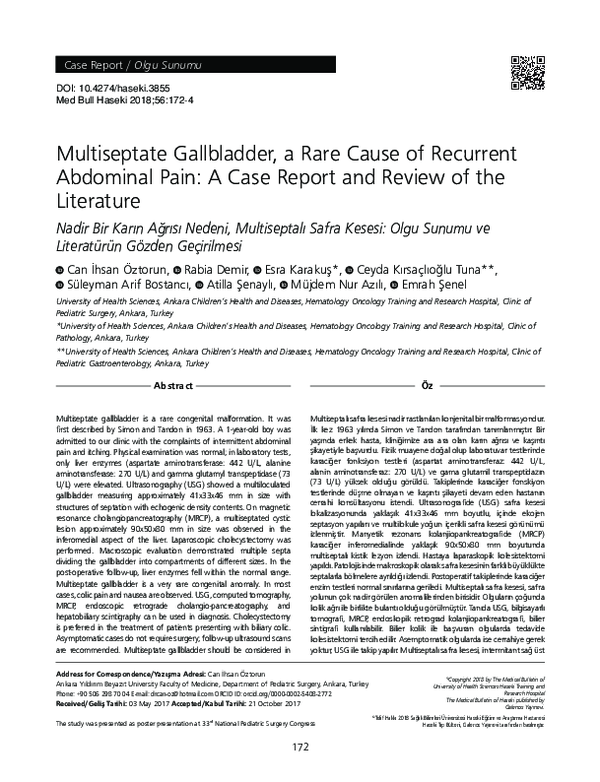 (PDF) Multiseptate Gallbladder, a Rare Cause of Recurrent Abdominal ...