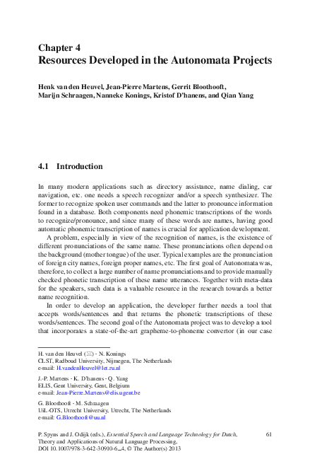 (PDF) Resources Developed in the Autonomata Projects