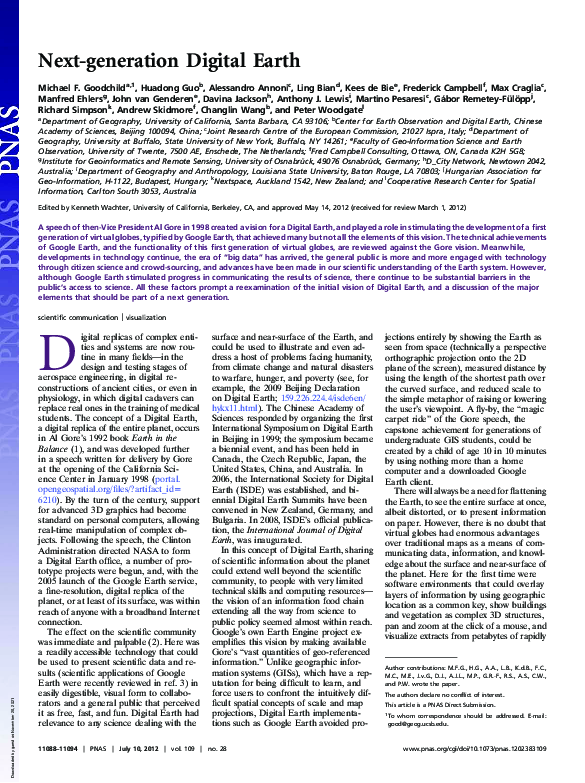 (PDF) Next-generation Digital Earth