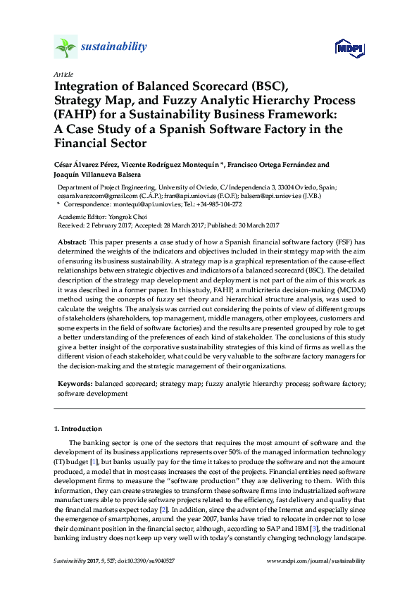 (PDF) Integration of Balanced Scorecard (BSC), Strategy Map, and Fuzzy Analytic Hierarchy ...