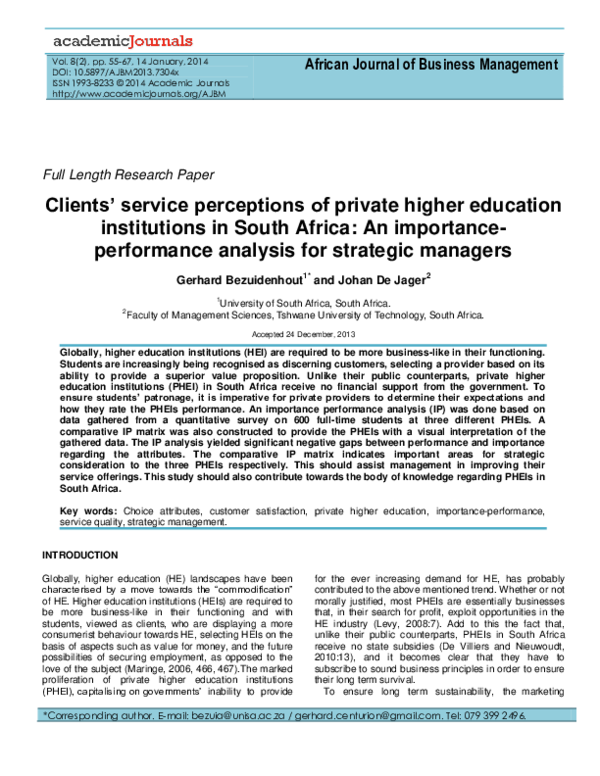 (PDF) African Journal of Business Management