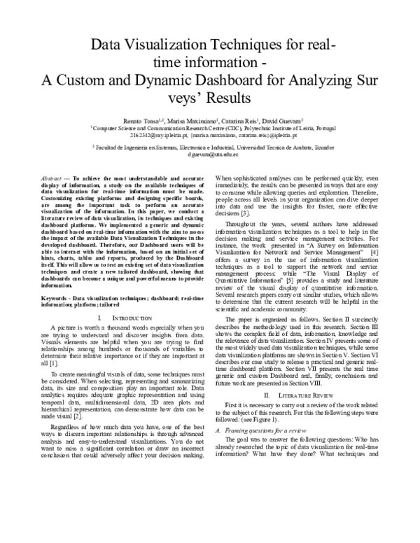 (PDF) Data visualization techniques for real-time information — A ...