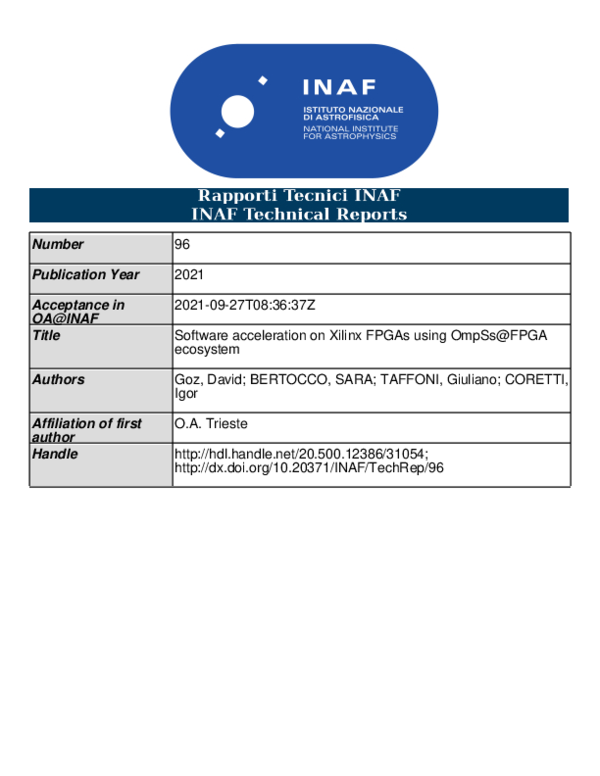 Pdf Software Acceleration On Xilinx Fpgas Using Ompssfpga Ecosystem