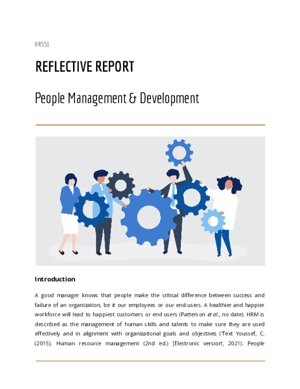 (PDF) Report on People Management & Development