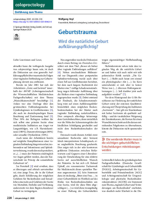 (PDF) Geburtstrauma