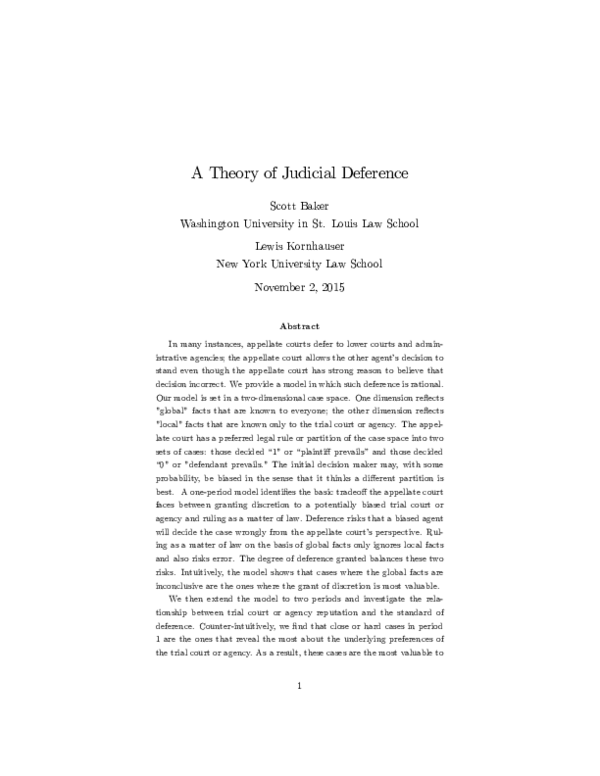 (PDF) A Theory of Judicial Deference