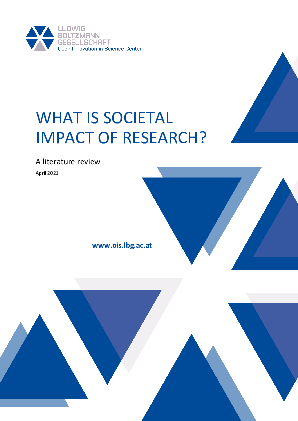 (PDF) What is Societal Research Impact? A literature review