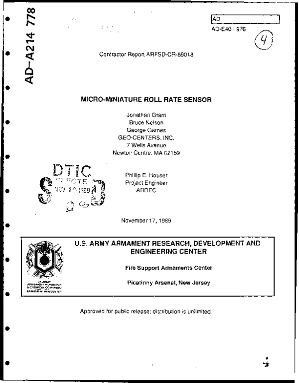 (PDF) Micro-Miniature Roll Rate Sensor