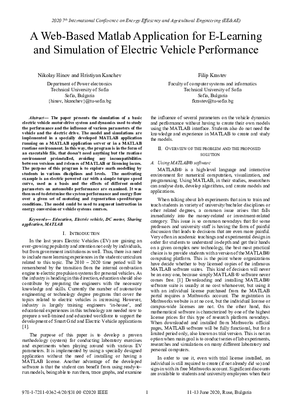 (PDF) A Web-Based Matlab Application for E-Learning and Simulation of ...