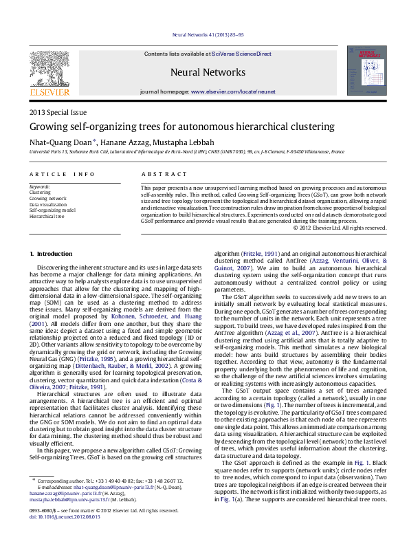 (PDF) Growing self-organizing trees for autonomous hierarchical clustering | Nhat-Quang Doan ...