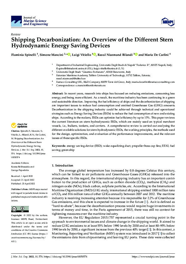 (PDF) Shipping Decarbonization: An Overview of the Different Stern ...