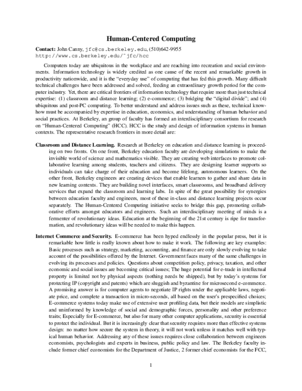 (PDF) Human-centered Computing | Liam Bannon - Academia.edu