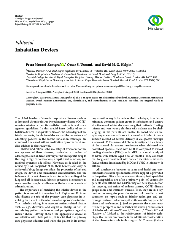 (PDF) Inhalation Devices