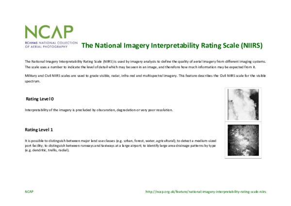 (PDF) National Imagery Interpretability Rating Scale (NIIRS)