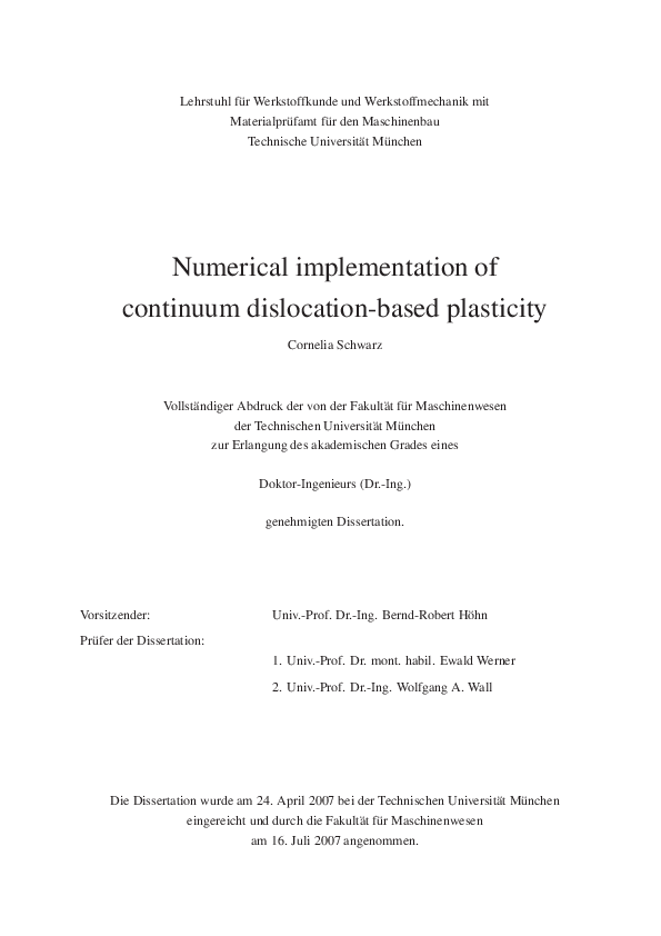 Pdf Numerical Implementation Of Continuum Dislocation Dynamics With