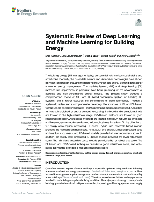 (PDF) Systematic Review of Deep Learning and Machine Learning for ...