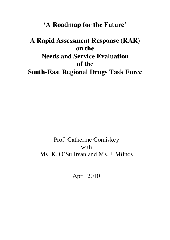 (PDF) â?~A roadmap for the futureâ?T. A rapid assessment response (RAR ...