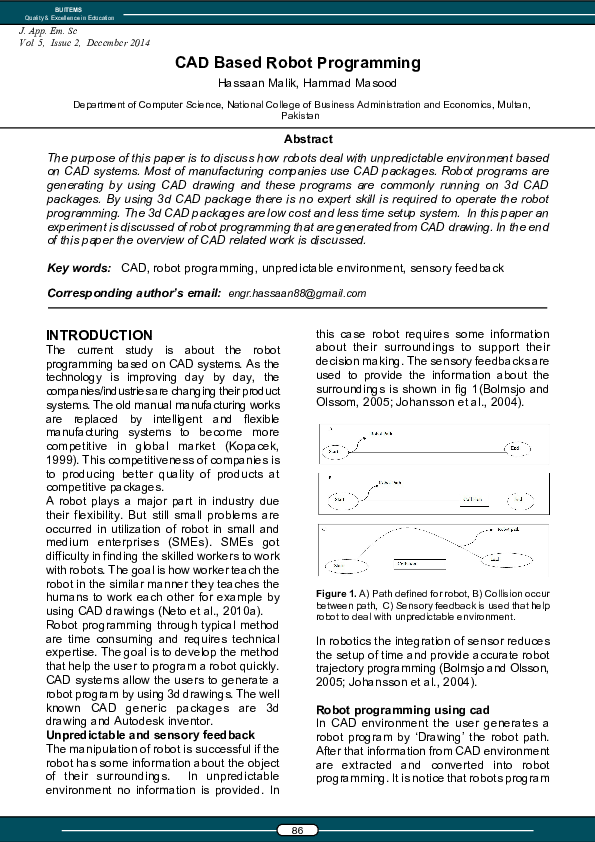 (PDF) Cad Based Robot Programming