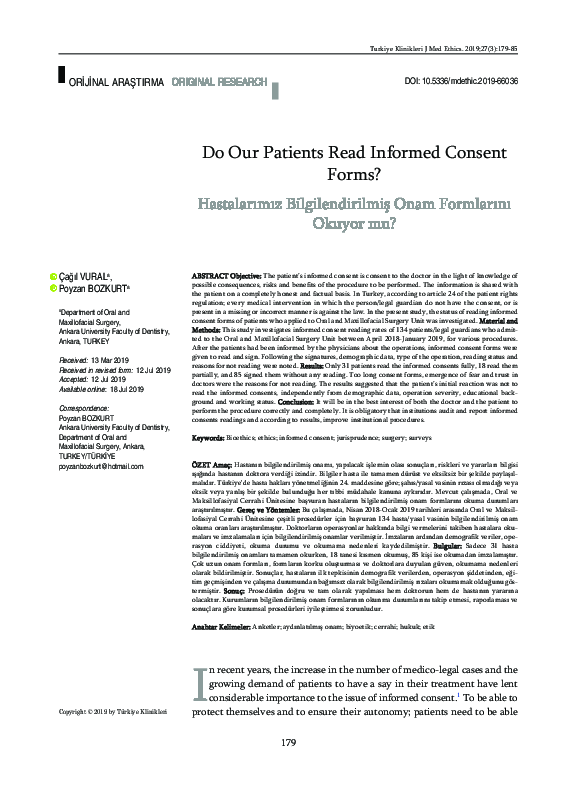 (PDF) Do Our Patients Read Informed Consent Forms?