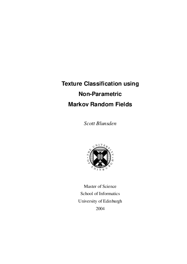 (PDF) Texture Classification via Nonparametric Fields