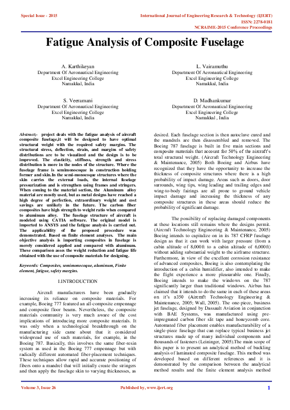 (PDF) Fatigue Analysis of Composite Fuselage