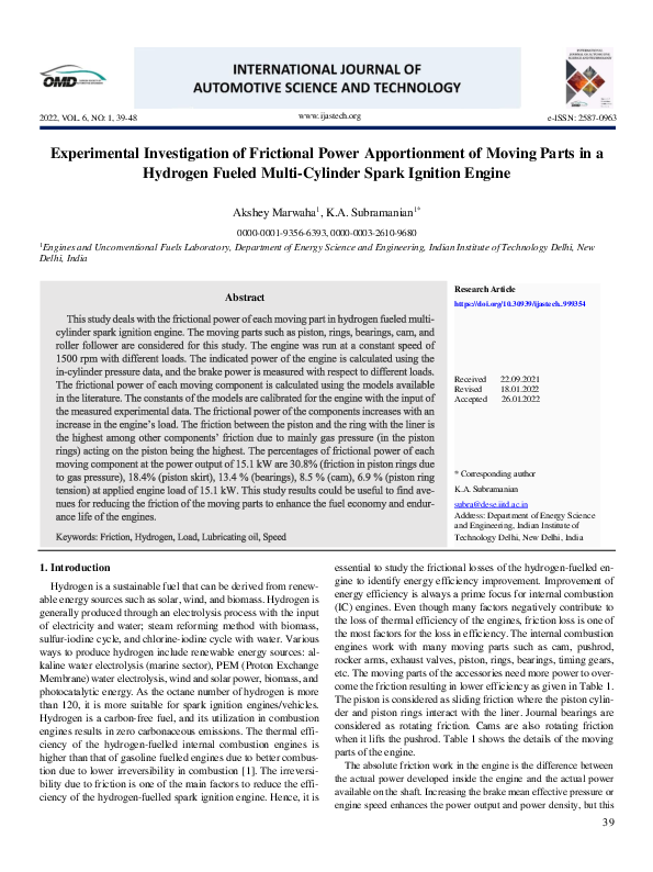 (PDF) Experimental Investigation of Frictional Power Apportionment of ...