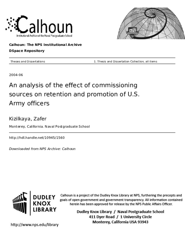 (PDF) An Analysis of the Effect of Commissioning Sources on Retention ...