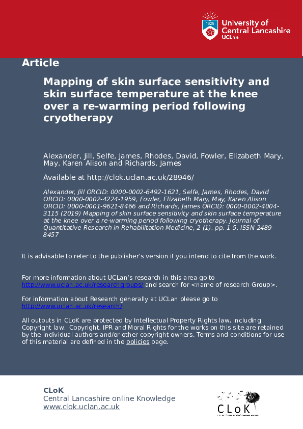 (PDF) Mapping of skin surface sensitivity and skin surface temperature ...