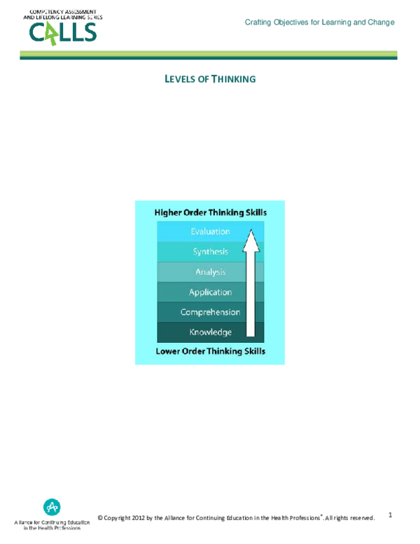 (PDF) Levels of Thinking