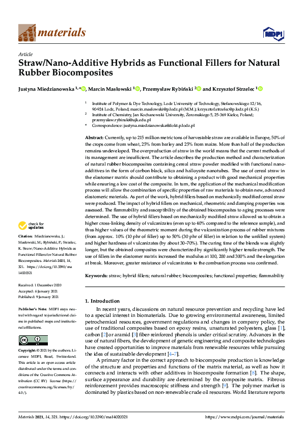 (PDF) Straw/Nano-Additive Hybrids as Functional Fillers for Natural ...