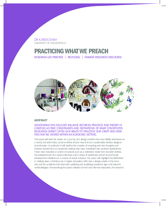 (PDF) Practicing What We Preach
