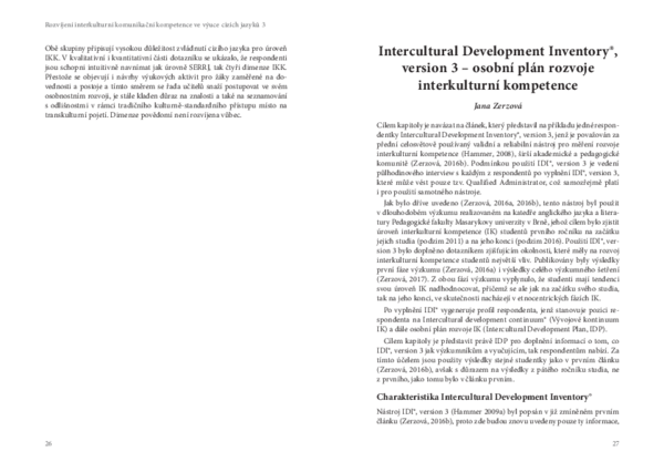 (PDF) Intercultural Development Inventory®, version 3 -osobní plán ...