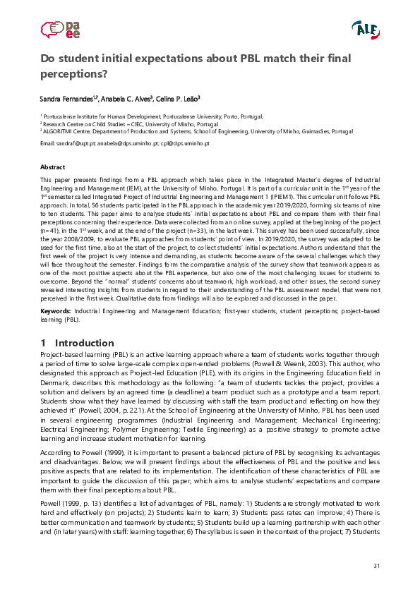 (PDF) Do student initial expectations about PBL match their final ...