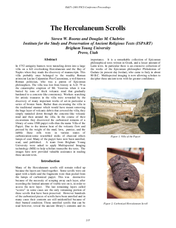 (PDF) The Herculaneum Scrolls