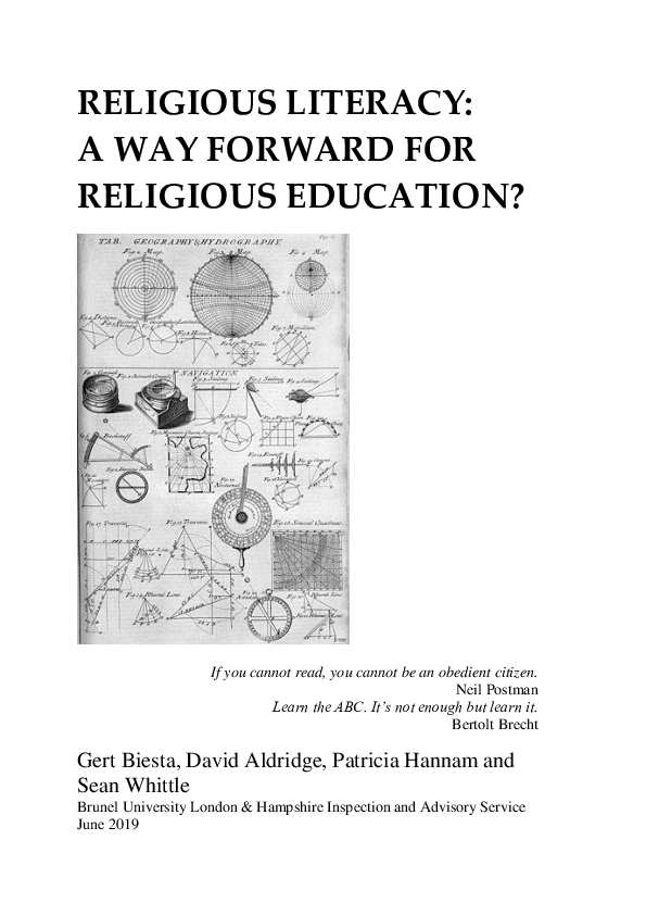 (PDF) Religious literacy: a way forward for religious education?