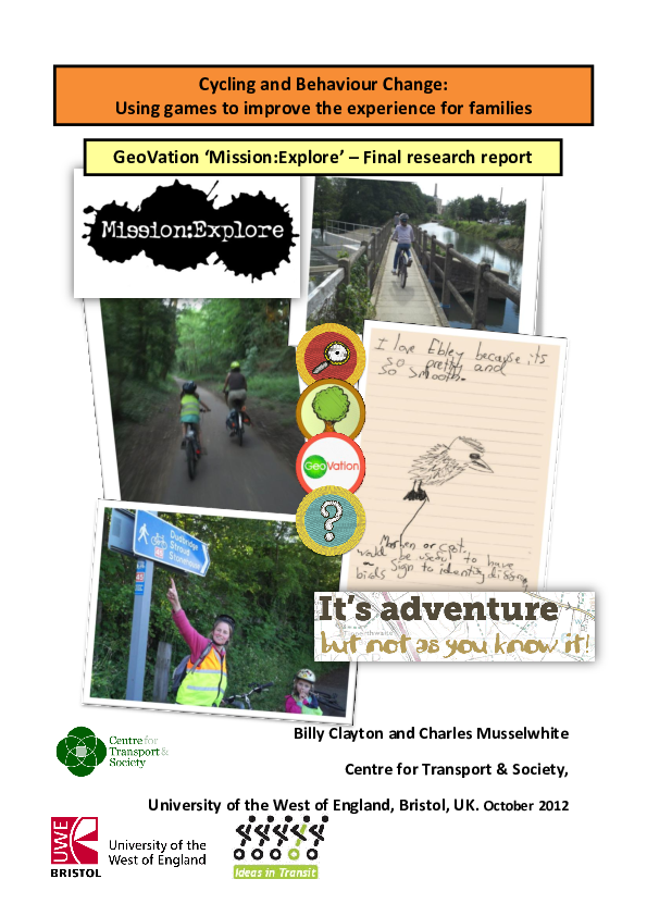 (PDF) Cycling and Behaviour Change: Using games to improve the ...