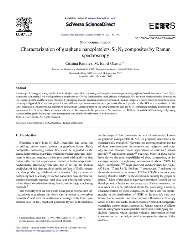 (PDF) Characterization of graphene-nanoplatelets structure via ...