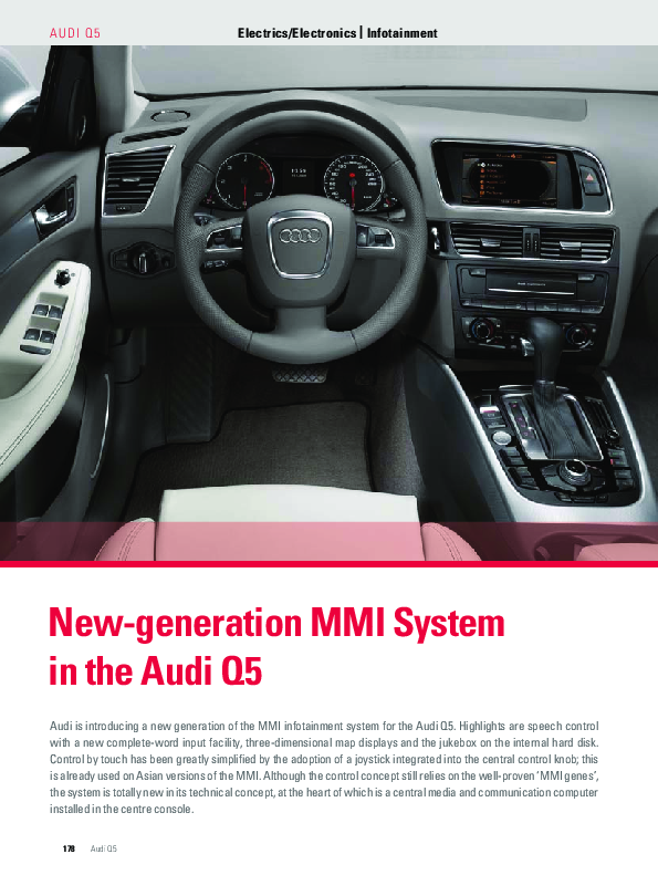 (PDF) New-generation MMI System in the Audi Q5
