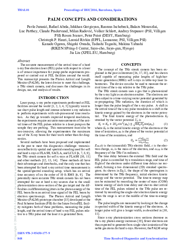 (PDF) PALM Concepts and Considerations