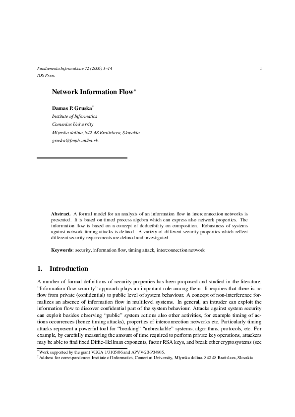 (PDF) Network Information Flow
