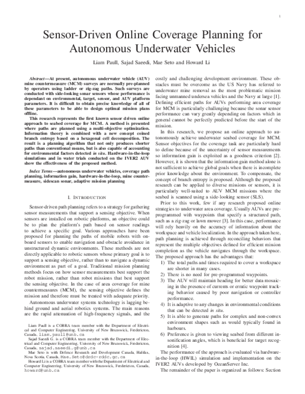 (PDF) Sensor-Driven Online Coverage Planning for Autonomous Underwater ...