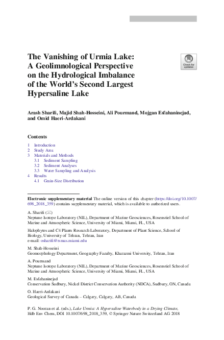 (PDF) The Vanishing of Urmia Lake: A Geolimnological Perspective on the Hydrological Imbalance ...