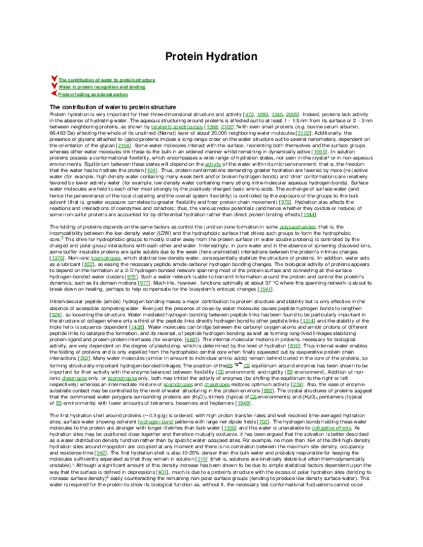 (PDF) Protein Hydration