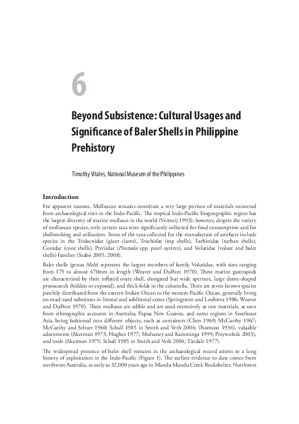 (PDF) Beyond Subsistence: Cultural Usages and Significance of Bailer ...
