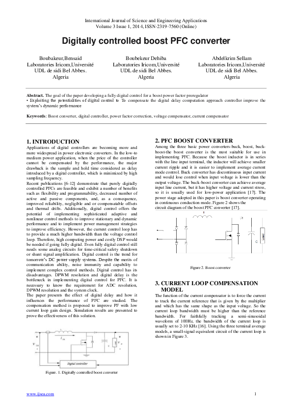 (PDF) Digitally controlled boost PFC converter