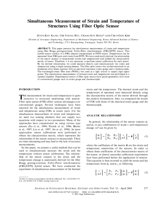 (PDF) Simultaneous Measurement of Strain and Temperature with Hollow ...